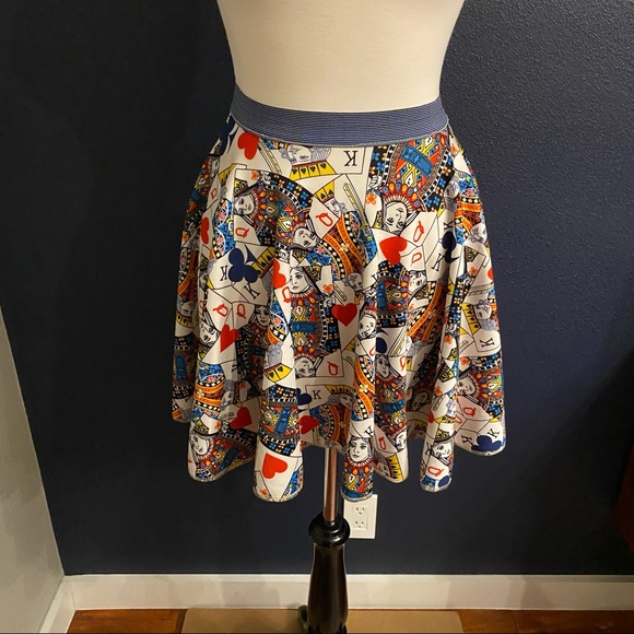 Vintage | Skirts | Vintage Handmade Playing Cards Poly Skater Mini ...